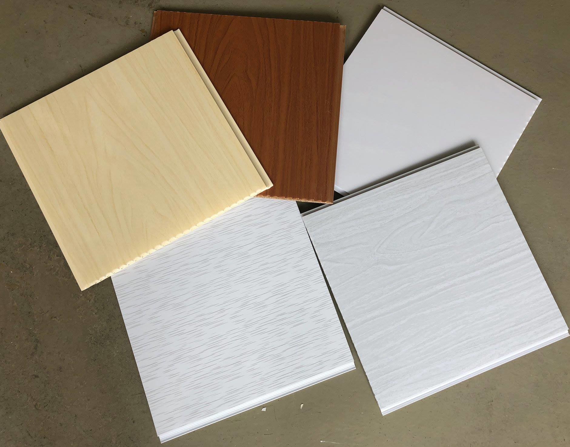 Papan Plafon PVC Laminasi Panel PVC Putih Murni Panel Dinding Plafon ...